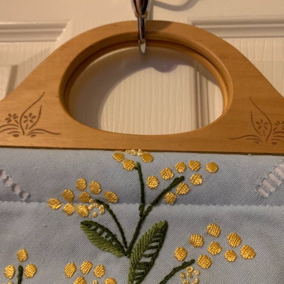 Bags | Boho Style Purse Cute Purse Wood Handle Purse Floral Purse ...